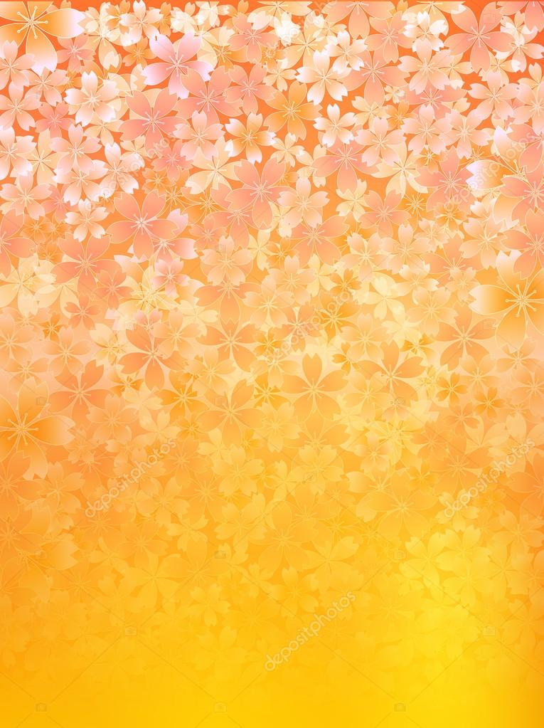 Sakura, Sakura background gold Stock Vector Image by ©JBOY24 #21340419