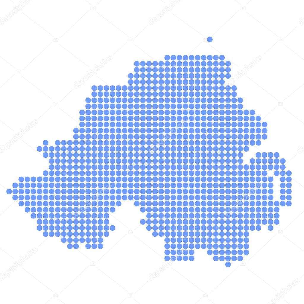 Northern Ireland map round Stock Vector Image by ©JBOY24 #22155135