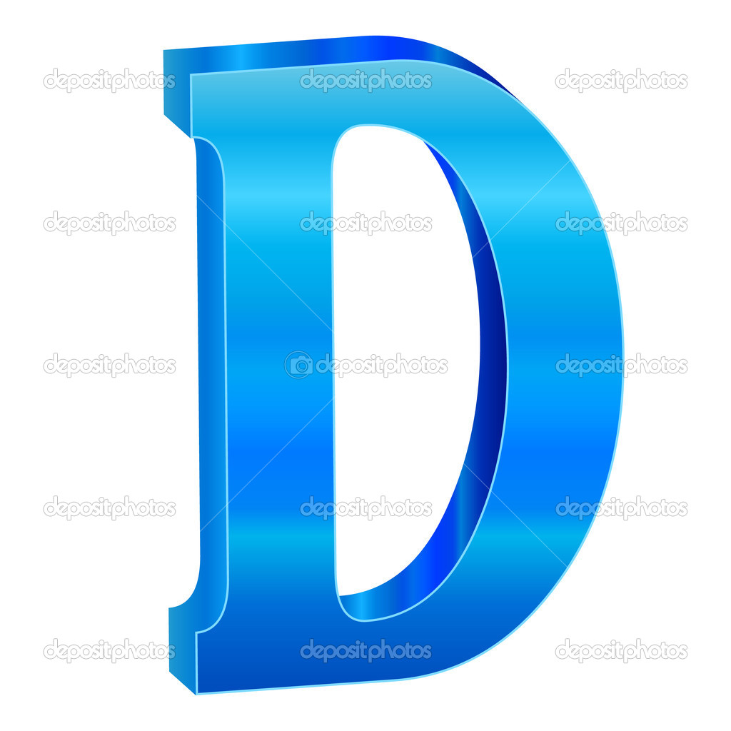 alfabeto azul d — Vetor de Stock © JBOY24 #22494899