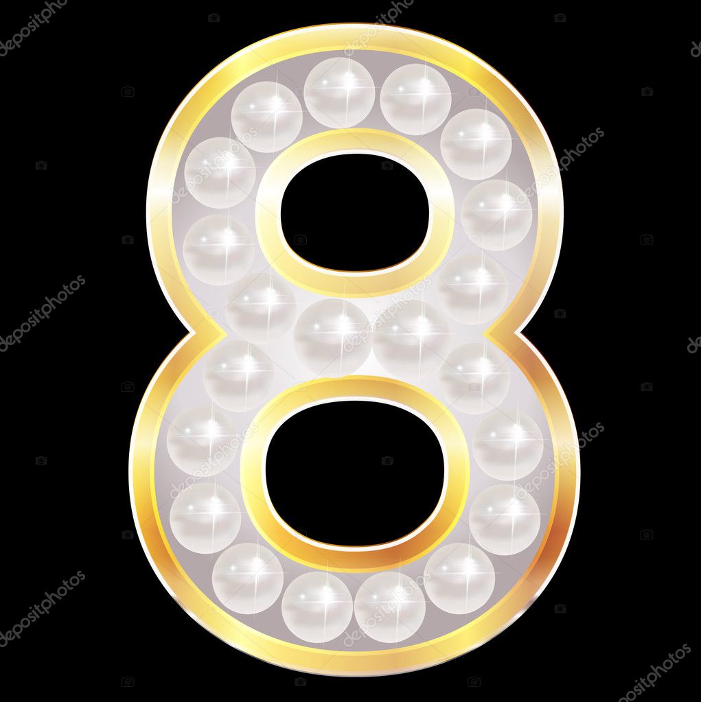 8 digit number Stock Vector by ©JBOY24 33692599