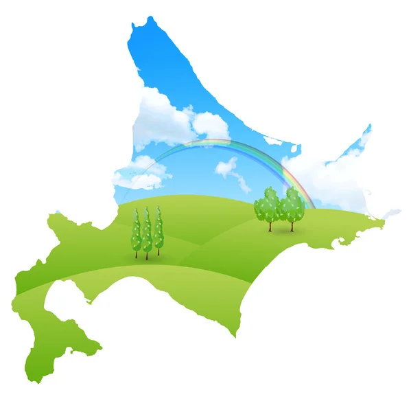 Map of Hokkaido — Stock Vector © JBOY24 #10221522