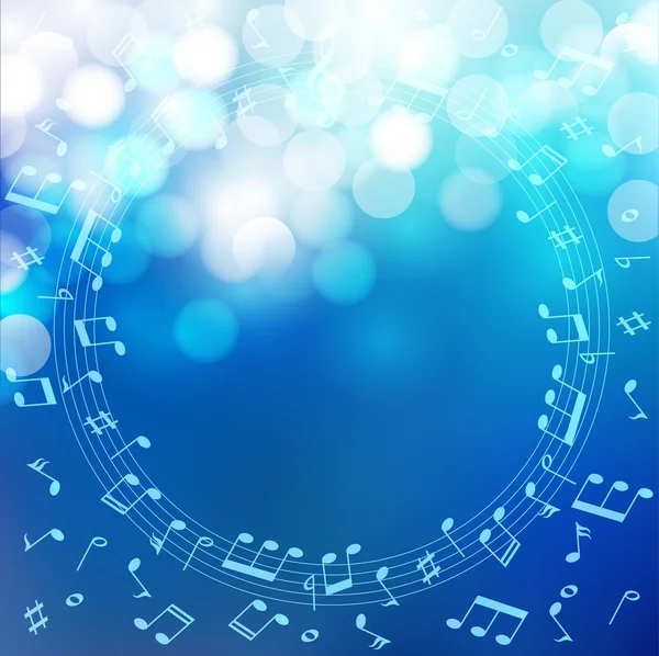 Light blue abstract vector background - music notes Stock Vector Image ...