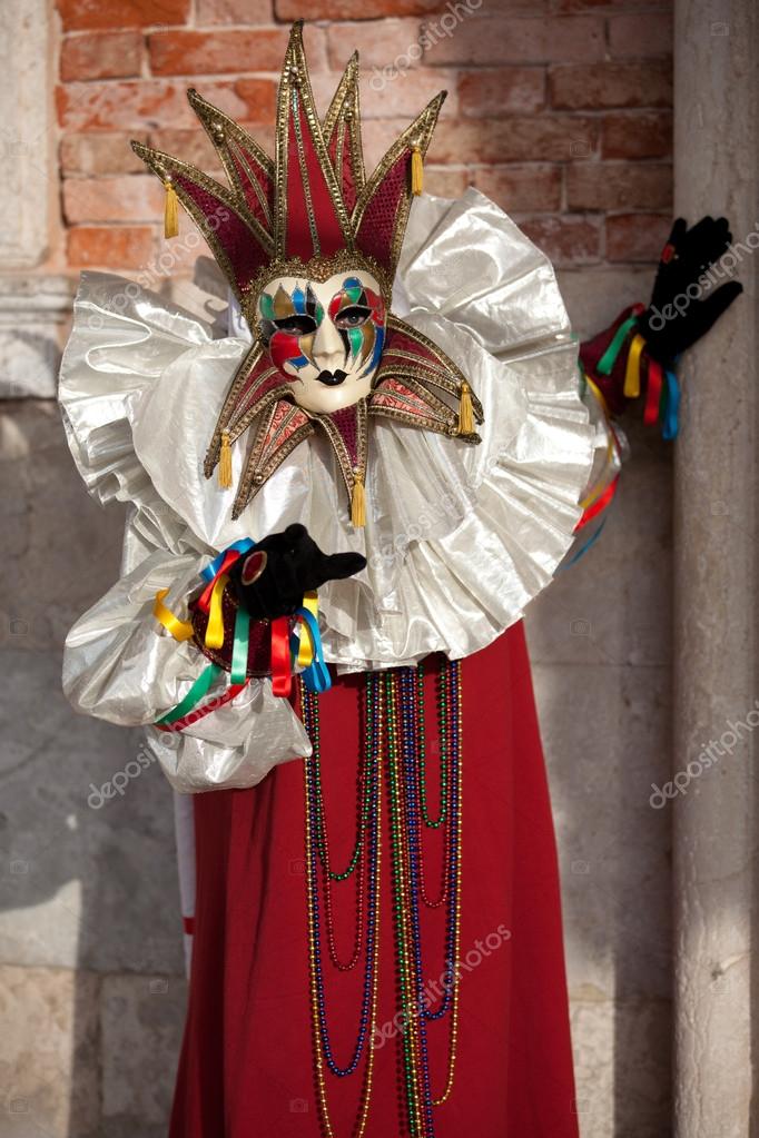 Venetian Carnival Maked Man as a harlequin – Stock Editorial Photo ...
