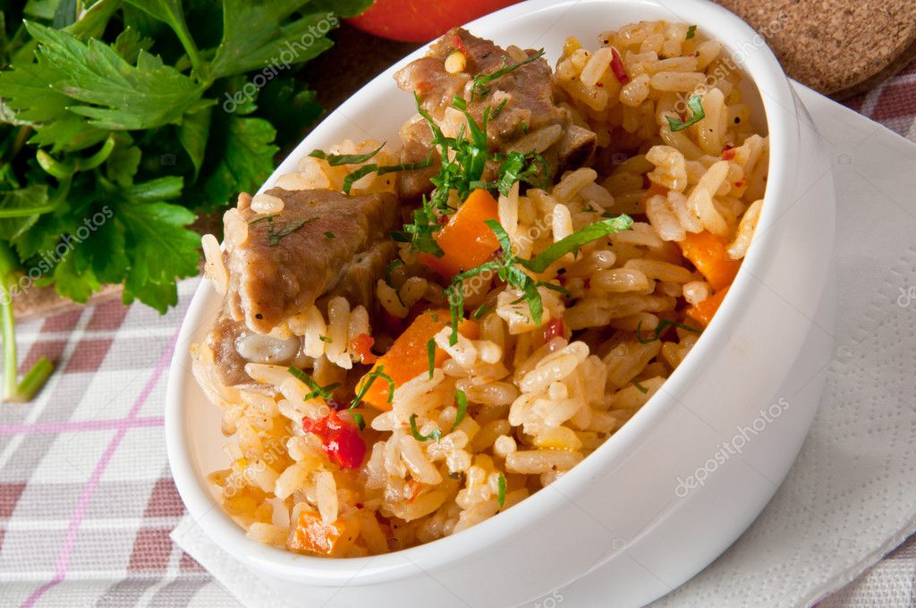 Traditional rice pilaf - Plov Stock Photo by ©timolina 13179314