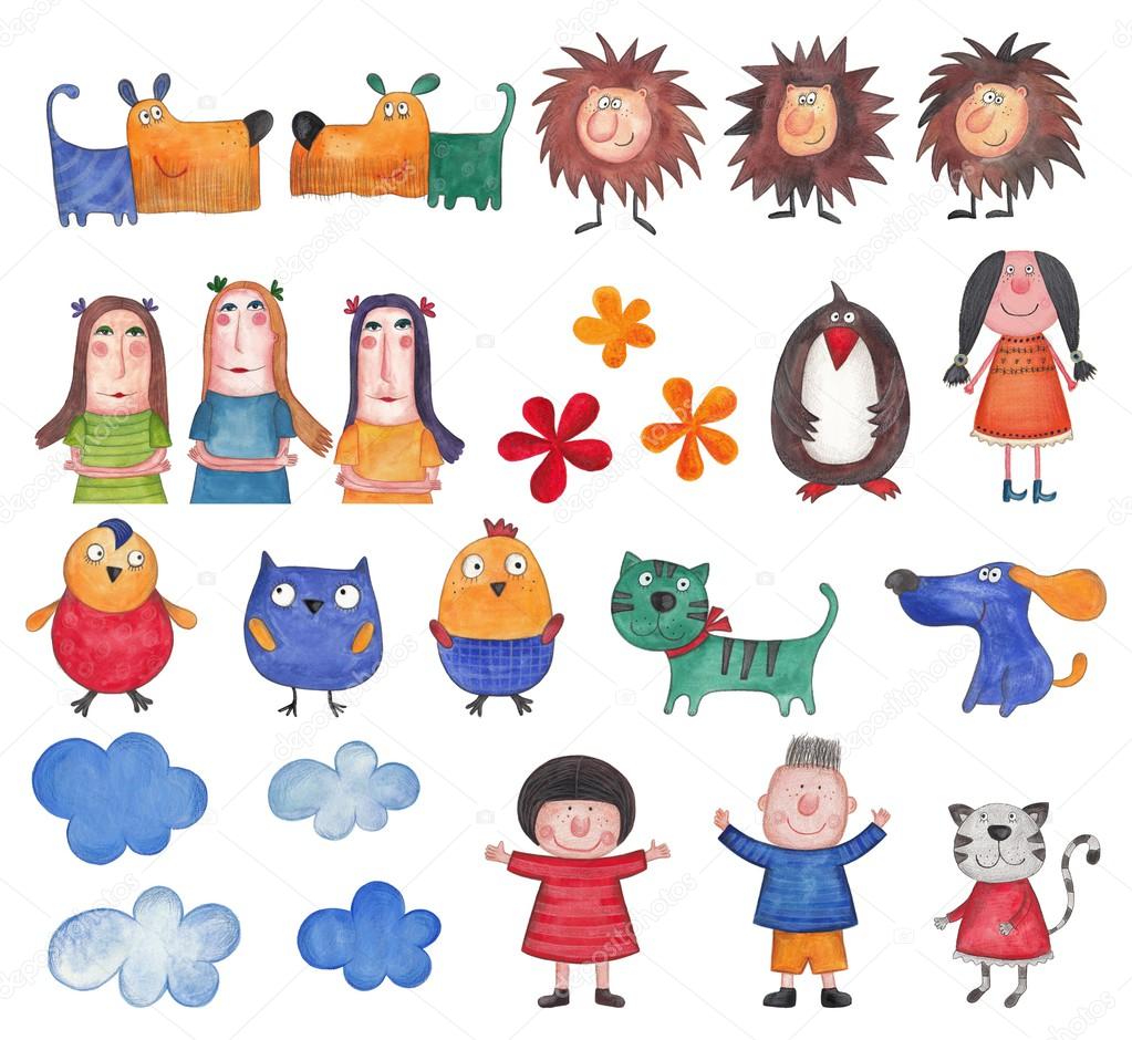 Set characters Stock Illustration by ©evarin20 #50241555