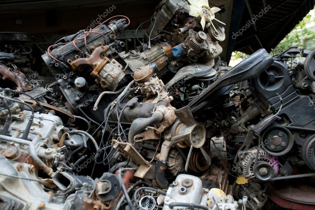 Scrap metal from car engine — Stock Photo © smallroomphoto #32454503