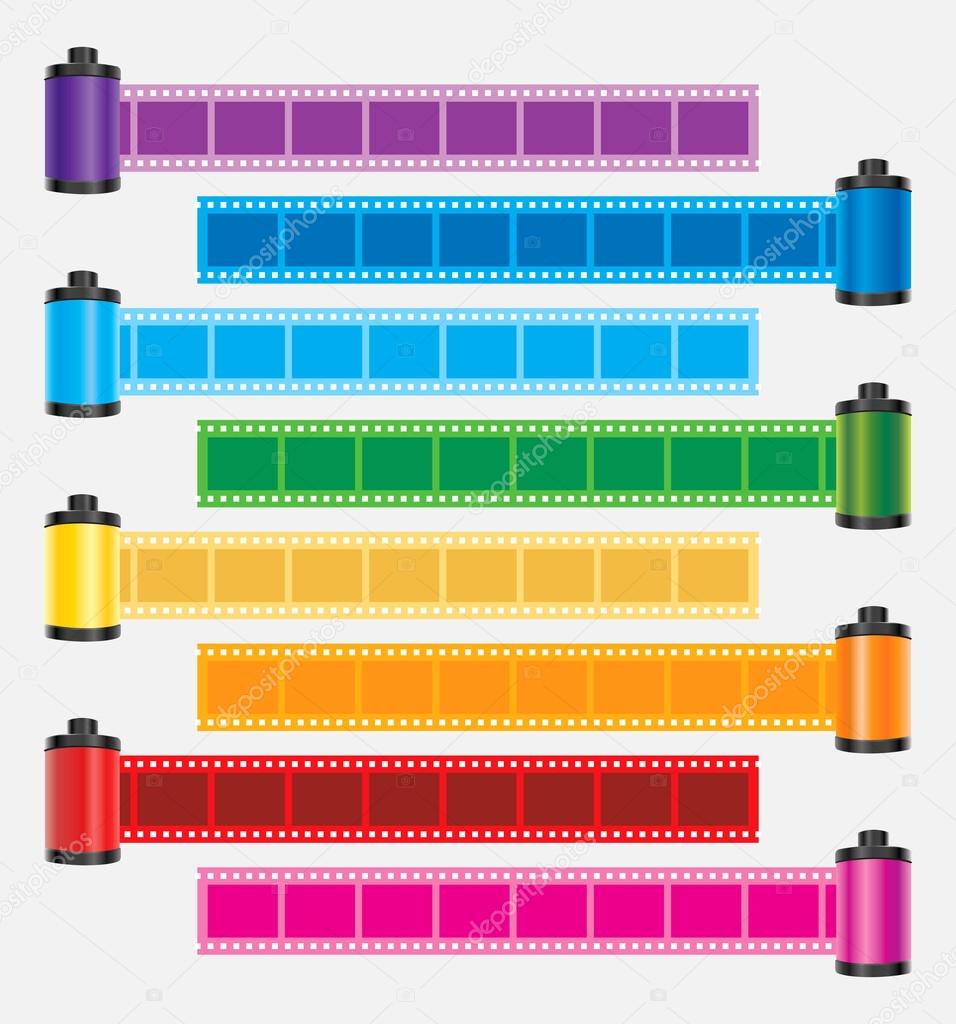 Film strip color vector Stock Vector Image by ©pongsuwan #19398549