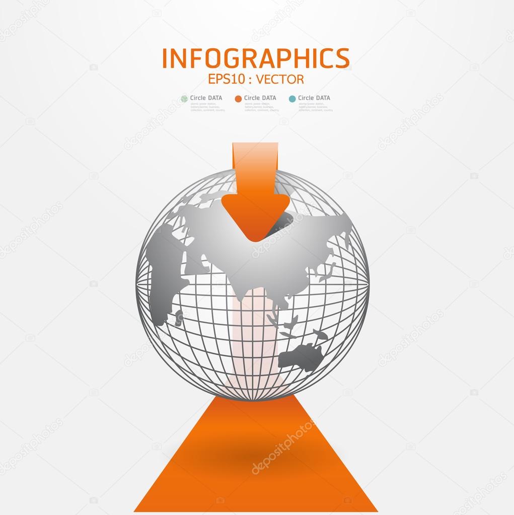 Orange Modern infographics set and Information Graphics vector Stock ...