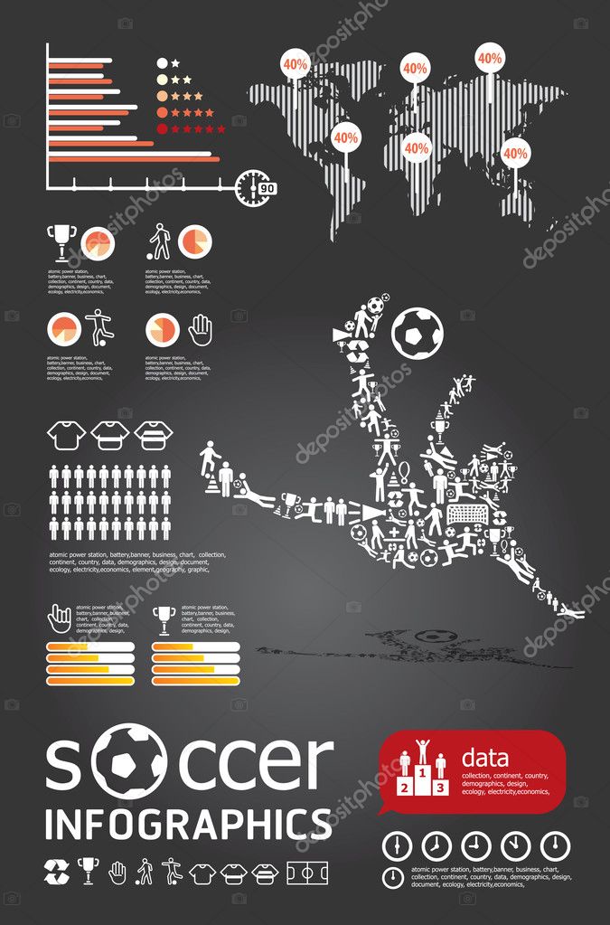 Vector: soccer infographic | Soccer infographic vector — Stock Vector ...