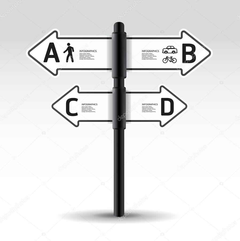 Modern road sign Design template, can be used for infographics Stock ...
