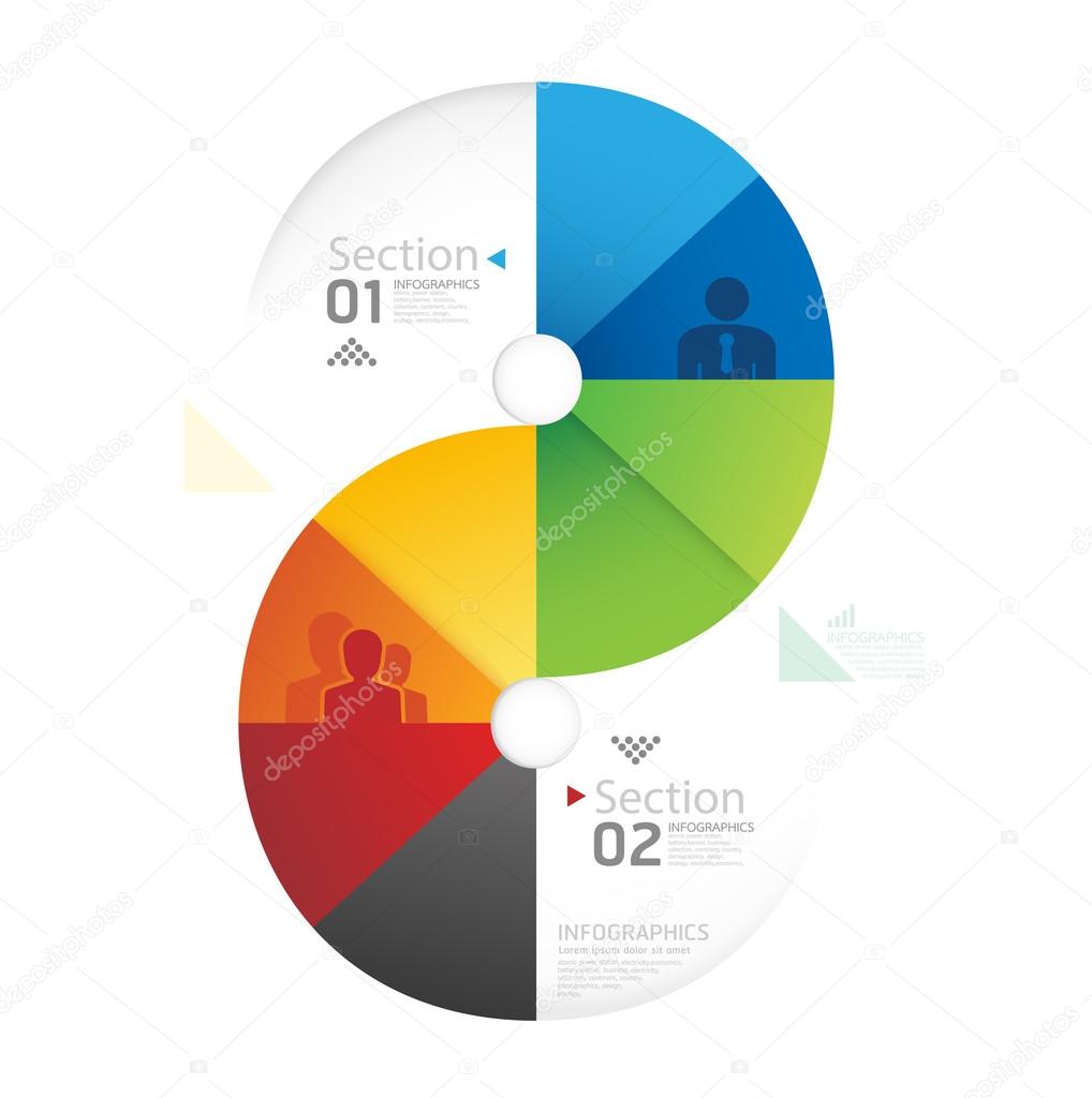 Abstract infographic Design Minimal circle shape style template Stock ...