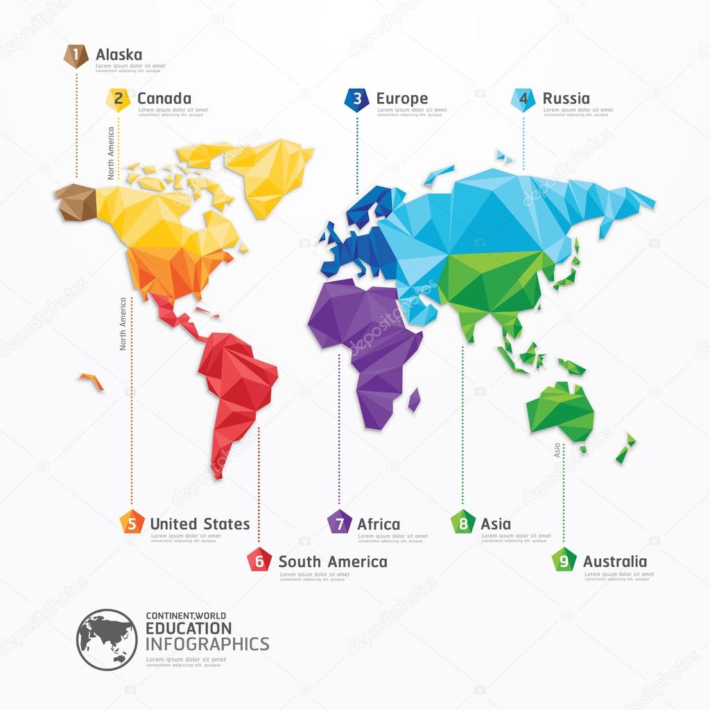 Modelo De Infografico De Mapa Mundial Modelo Infográfico Do Mapa