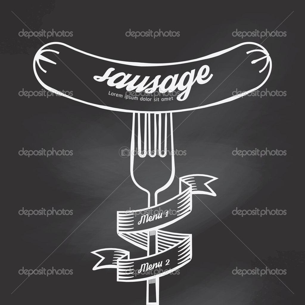 Sausage menu doodle drawn Stock Vector Image by ©pongsuwan #46392003