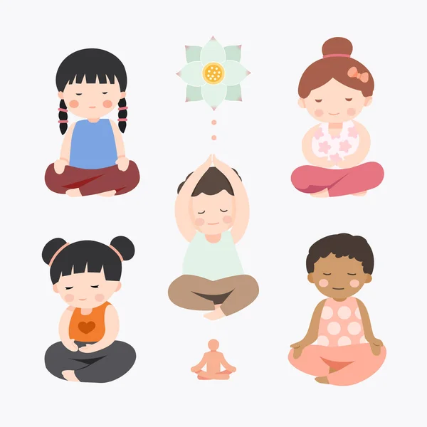 100,000 Kids meditating Vector Images | Depositphotos