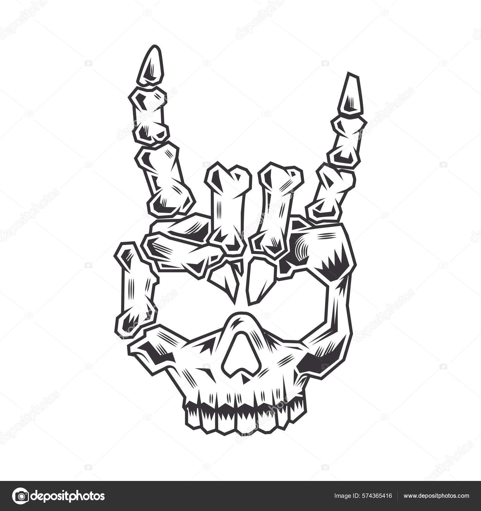 Skeleton Metal Hand Art