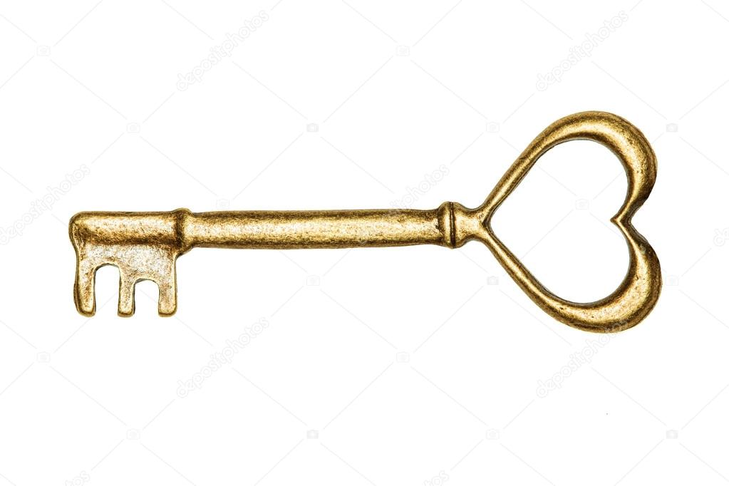 Golden key isolated on white — Stock Photo © mik_cz #50779821