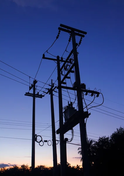 Electric network pillar with transformer — Stock Photo © kongsky #33329905