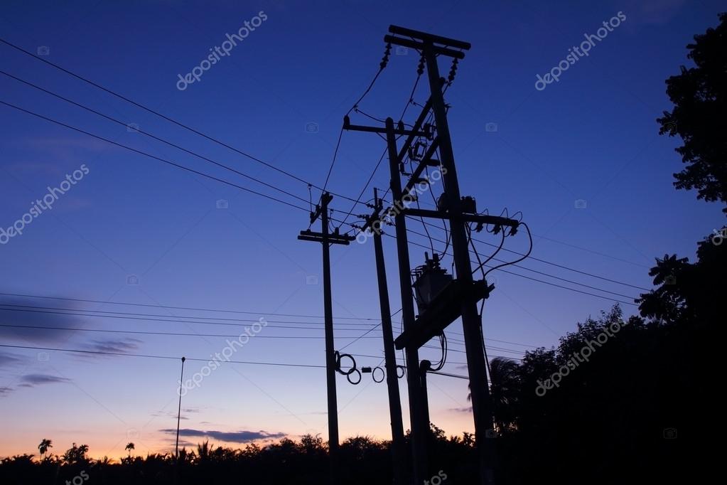 Electric network pillar with transformer — Stock Photo © kongsky #33329905