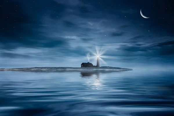 Lighthouse at night — Stock Photo © ivan_dzyuba #17176501