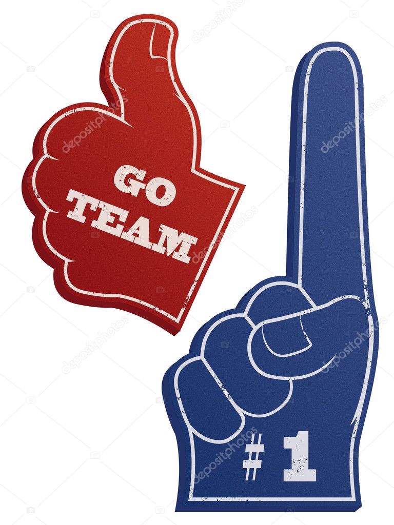 Foam Fingers Stock Vector Image by ©gleighly #15539573