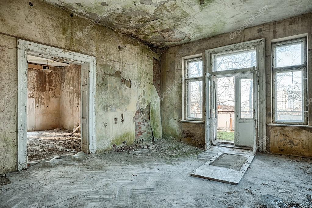 Beautiful, forgotten and destroyed house — Stock Photo © ScorpionPL ...