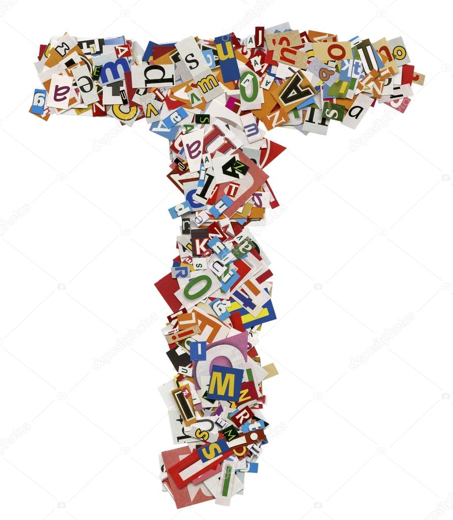 Collage made of newspaper clipping, ABC Stock Illustration by ©natalt ...