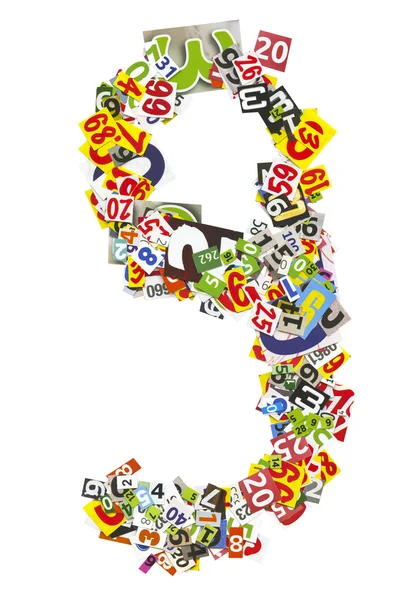 Number made from of newspaper clipping Stock Photo by ©natalt 33143951