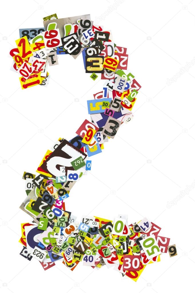 Number made from of newspaper clipping Stock Photo by ©natalt 33143819