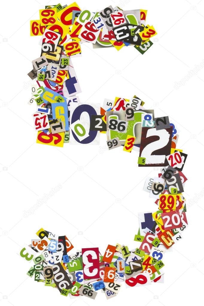 Number made from of newspaper clipping Stock Illustration by ©natalt ...