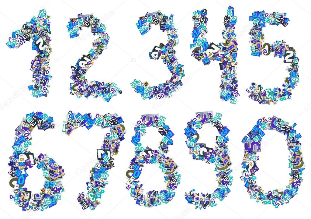 Numbers isolated on a white background — Stock Photo © natalt #38071767