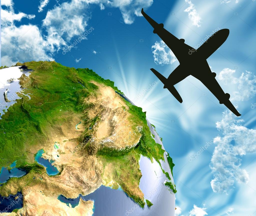 Earth And Plane Stock Photo by ©fraeje 26650553