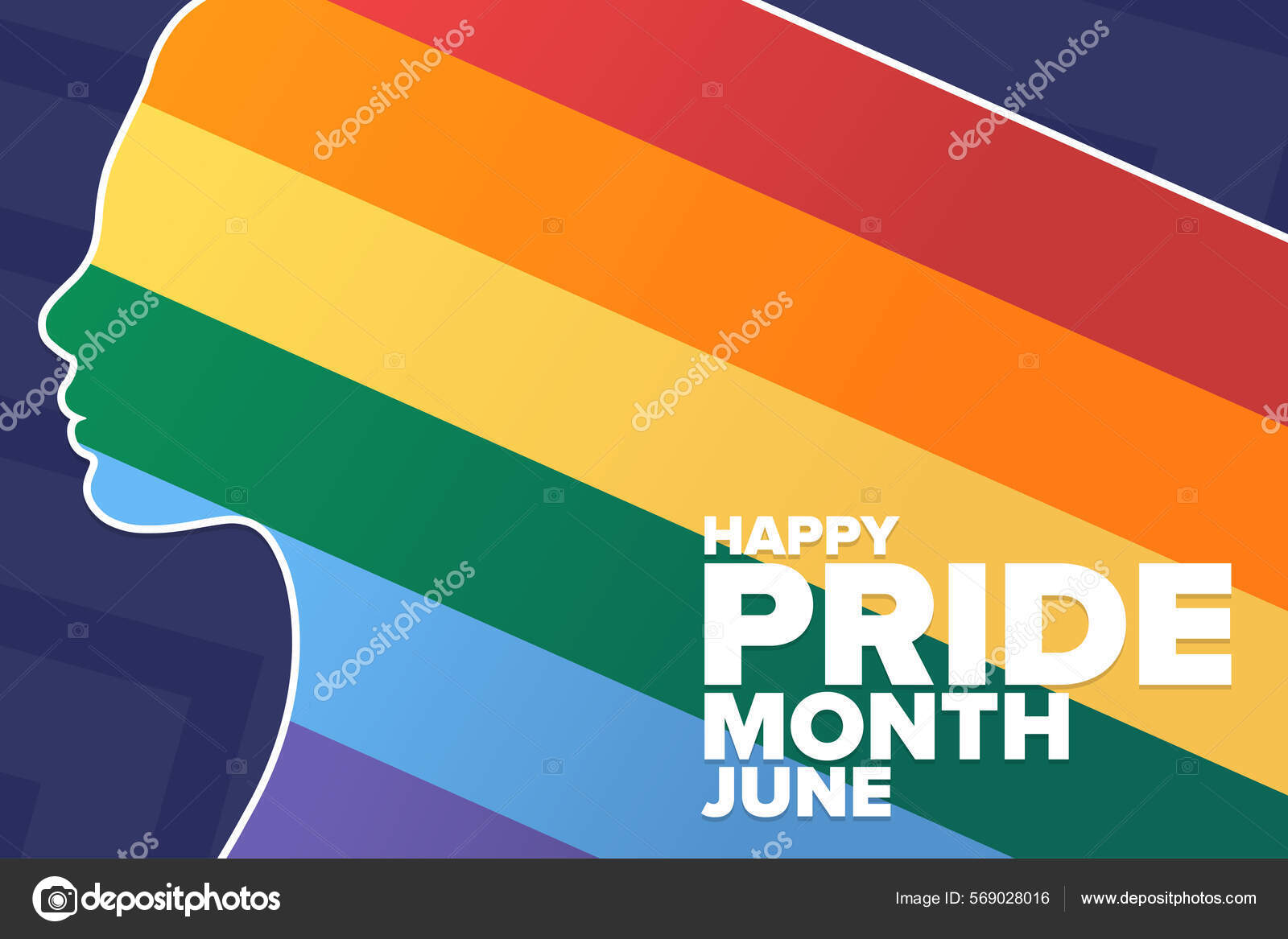 Happy Pride Month. LGBT. June. Holiday concept. Template for background ...