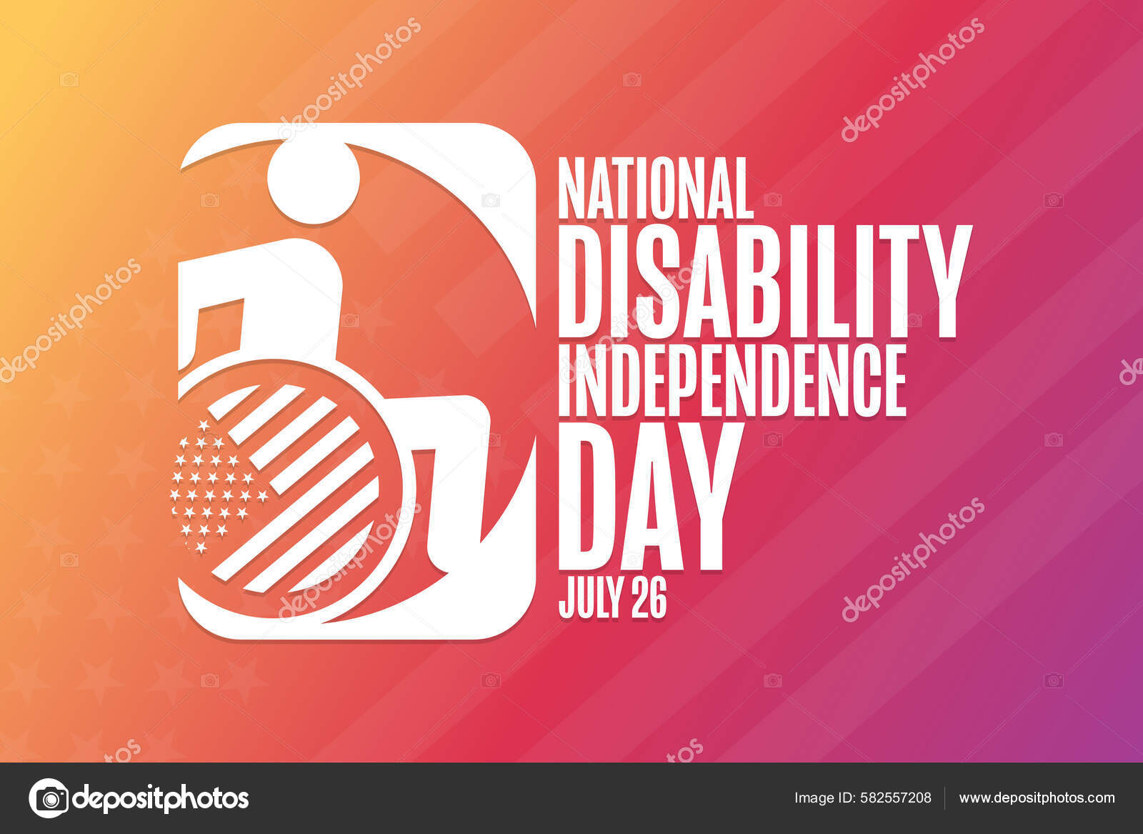 National Disability Independence Day July Holiday Concept Template Background Banner Stock ...