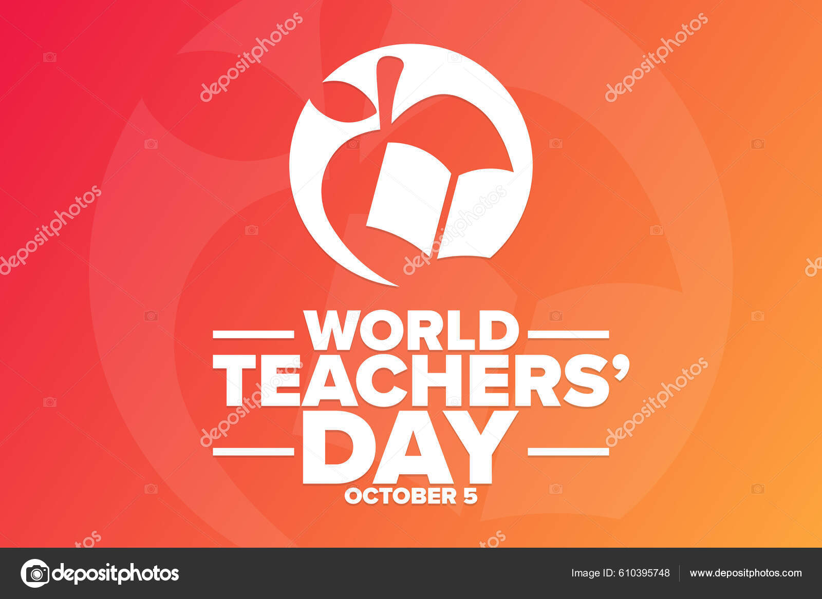 World Teachers Day October Holiday Concept Template Background Banner Card Stock Vector Image by ...