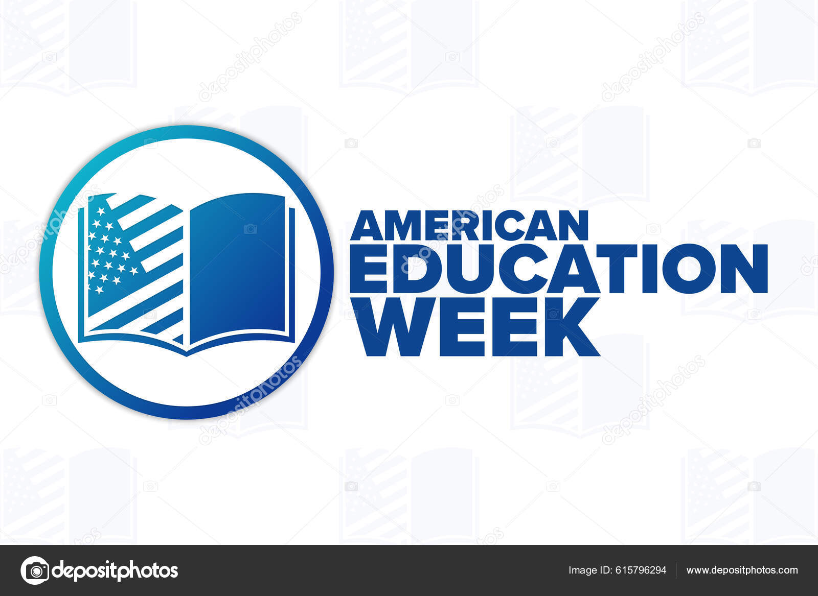 American Education Week Holiday Concept Template Background Banner Card ...