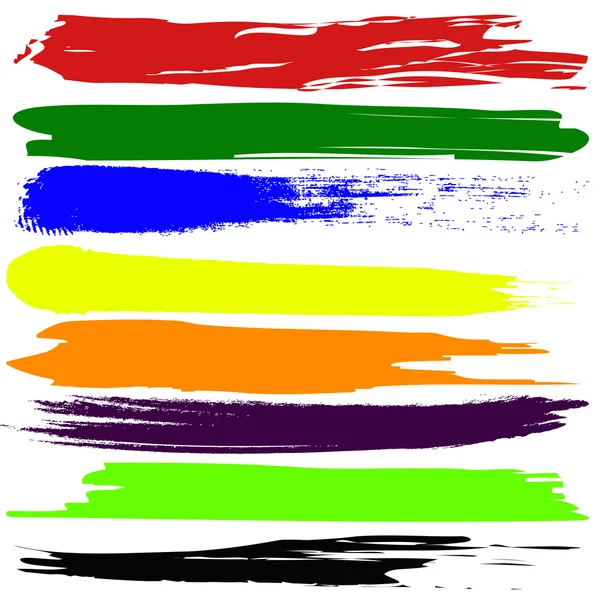 Yellow vector brush strokes collection — Stock Vector © foxiedelmar ...