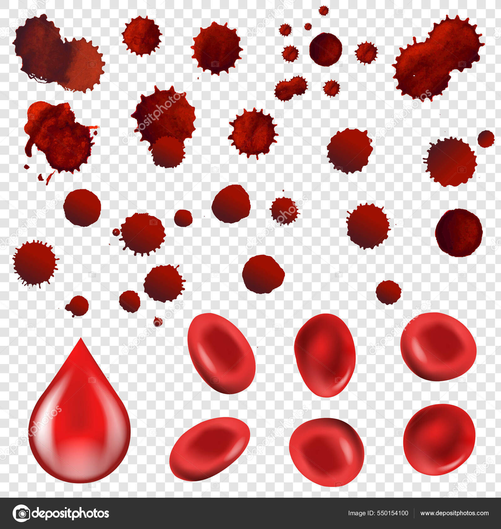 Collection Blood Drop And Cells Stock Vector Image by ©sammep #550154100