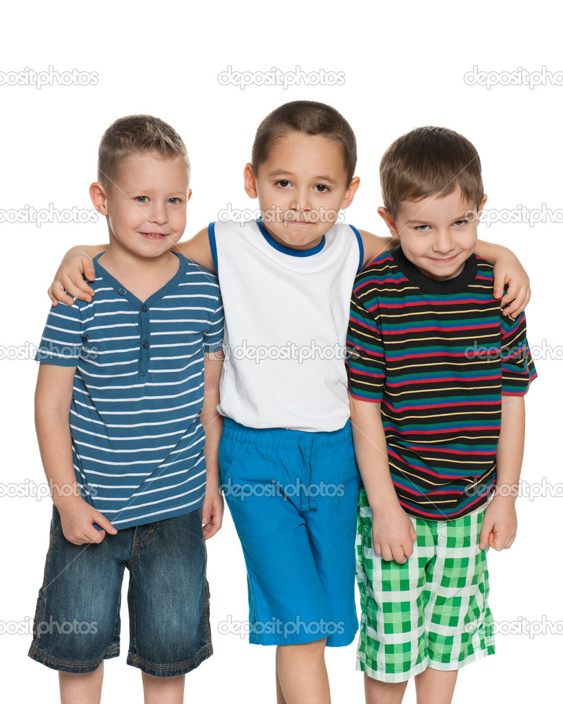 Three cheerful little boys — Stock Photo © SergiyN #21925695