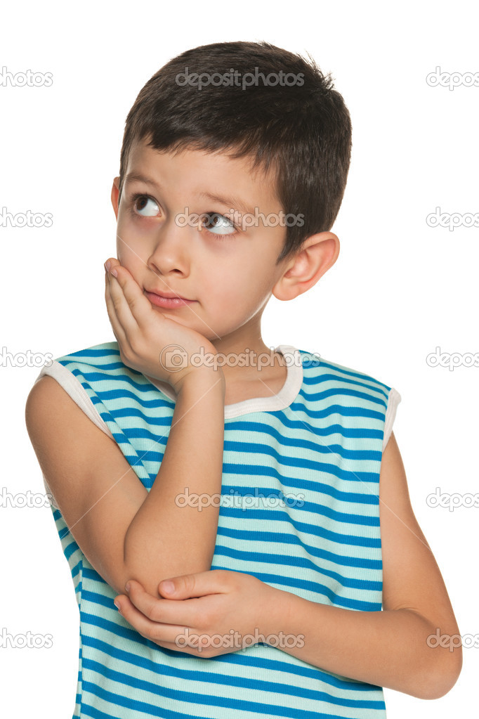 Little boy looks aside Stock Photo by ©SergiyN 22671931