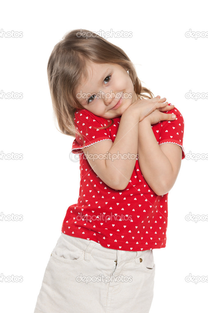 Shy pretty preschool Stock Photo by ©SergiyN 42505911