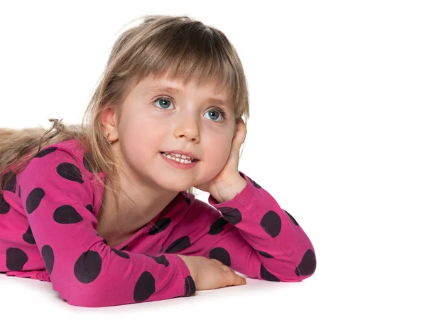 Little girl isolated on white Stock Photo by ©semenovp 1089163