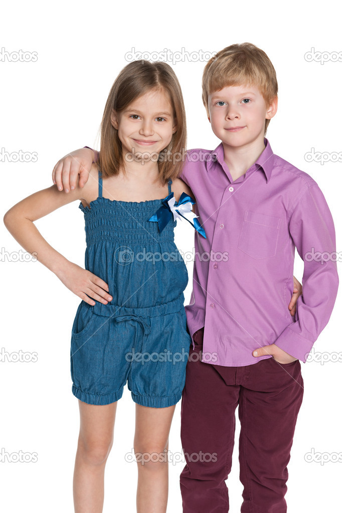 Two happy children Stock Photo by ©SergiyN 47557737