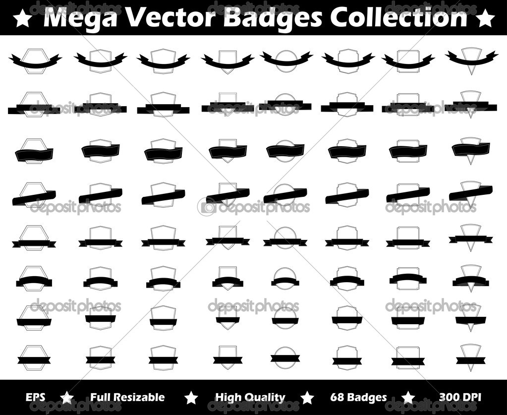 Mega Vector Badges Collection — Stock Vector © karlos1991 #24226715