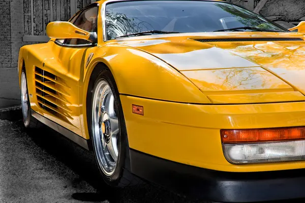 1991 Fly-Yellow Ferrari 512 Testarossa – Stock Editorial Photo ...
