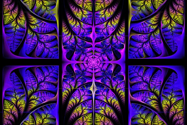 Fabulous fractal pattern. Collection - tree foliage. - Stock Image ...