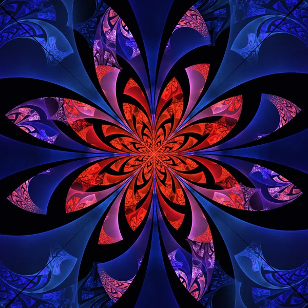 Fabulous symmetrical flower pattern. Computer generated graphics ...