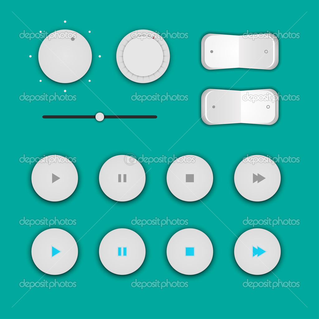 Player buttons Stock Vector Image by ©chuckchee #22607639