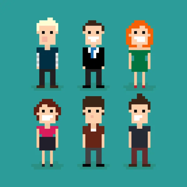 Pixel Art People icons Stock Vector Image by ©chuckchee #67081461