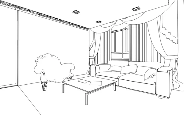 Line drawing room Stock Photos, Royalty Free Line drawing room Images ...