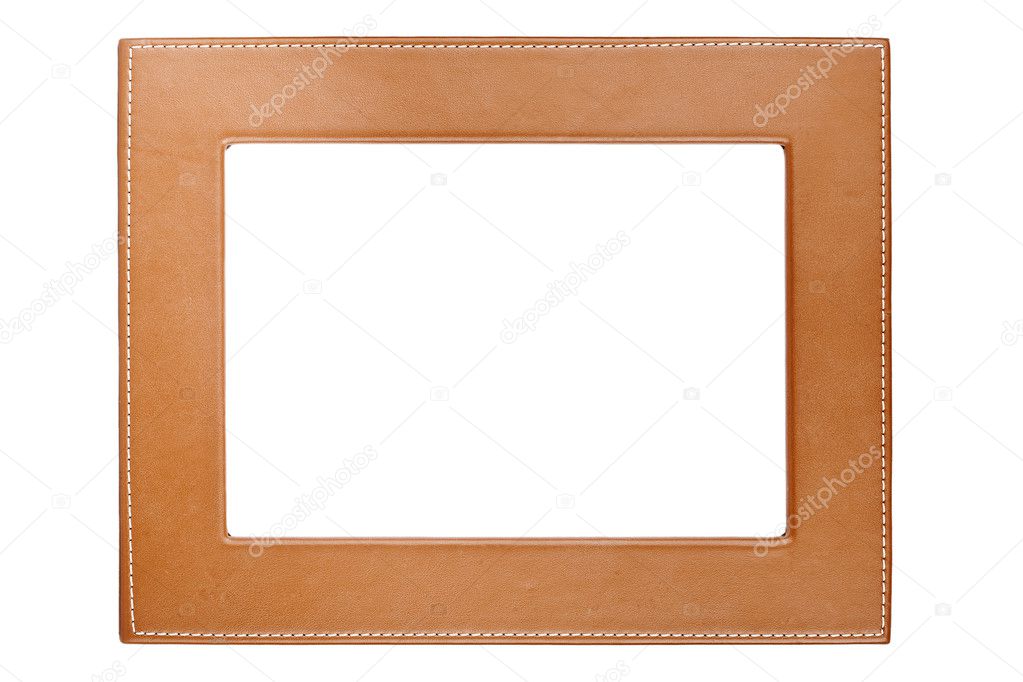 Brown leather frame — Stock Photo © Taigi #12490443